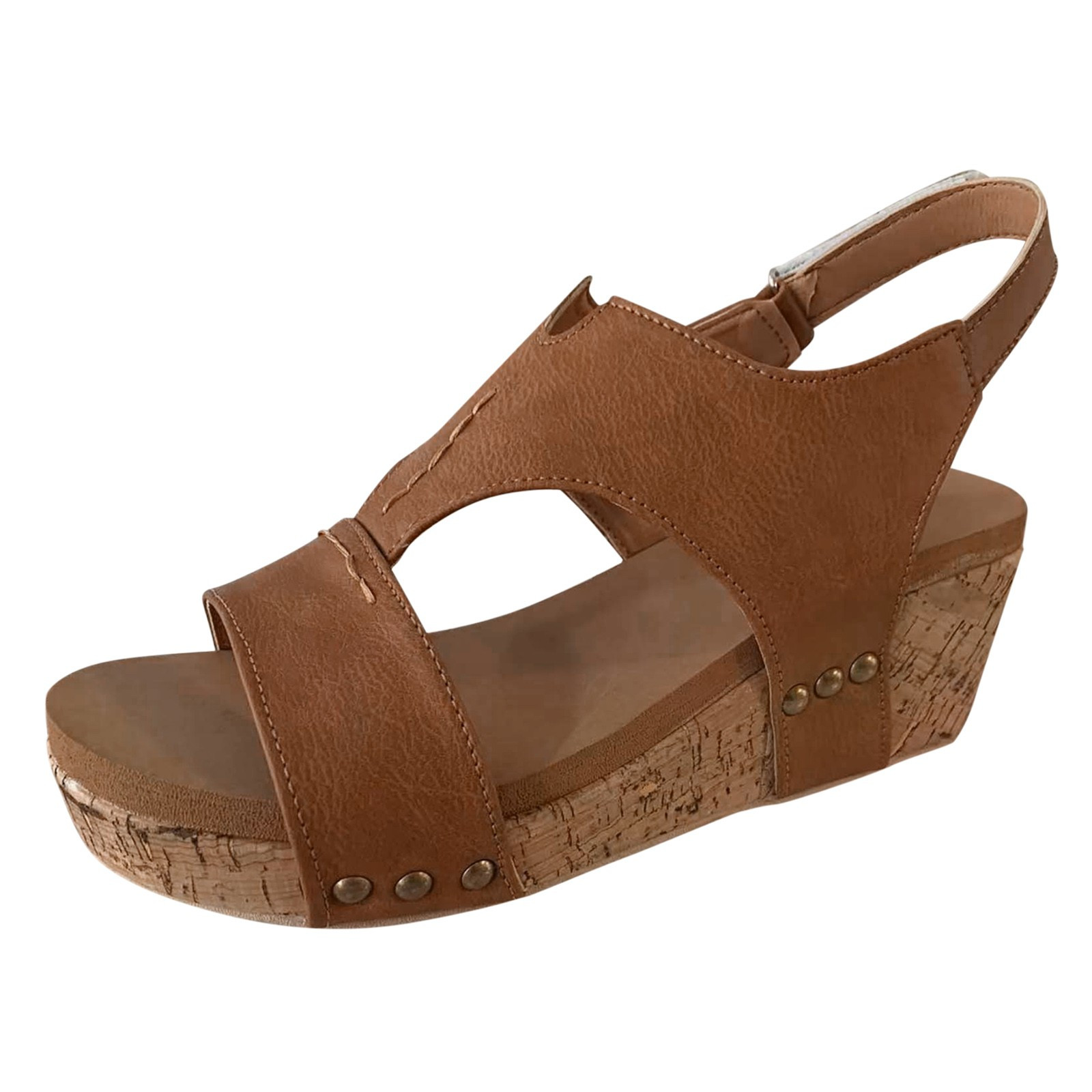 SXcggal Ladies Wedges Shoes Vintage Open Toe Sandals Glamorous Summer ...