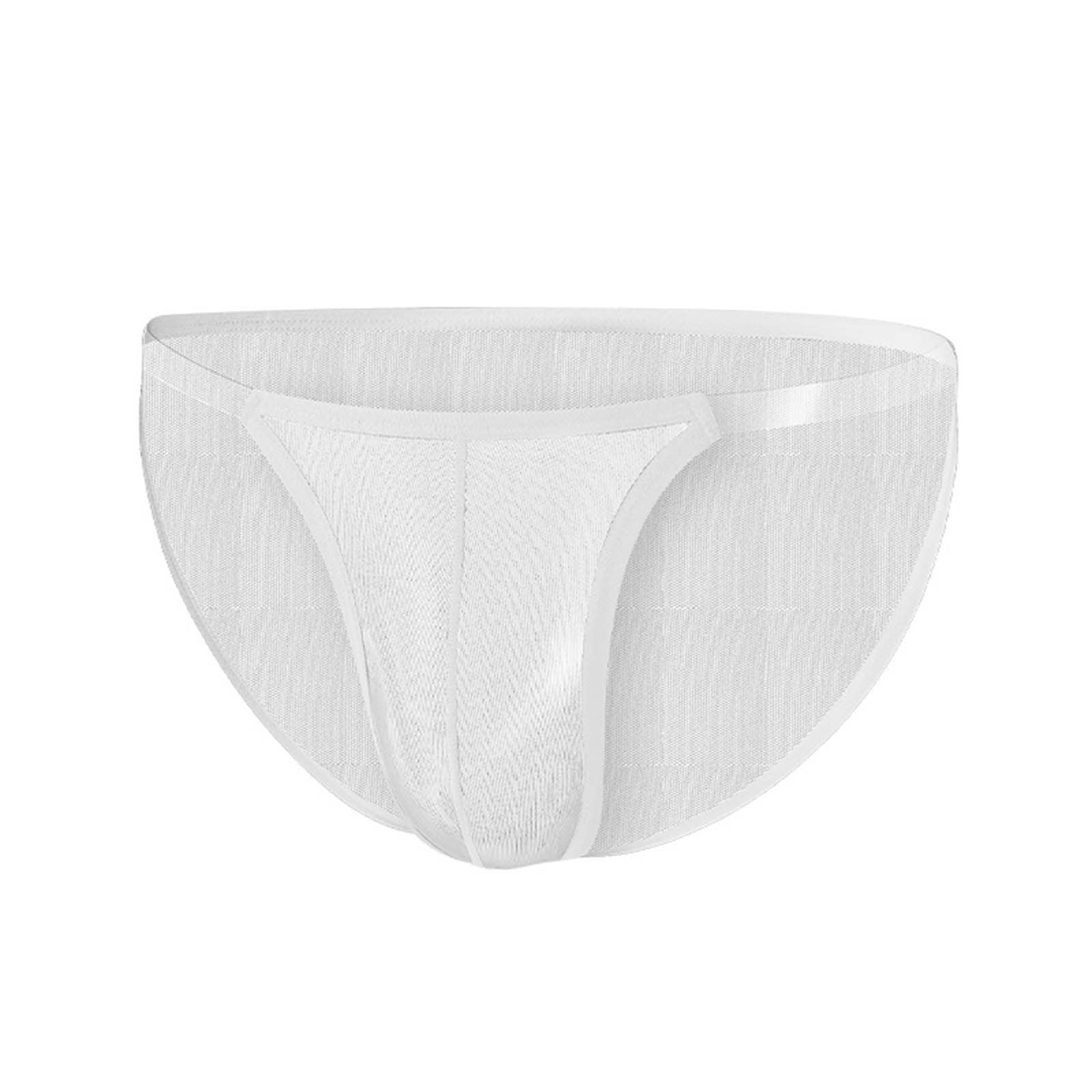 SXcggal Men's Ice Silk Transparent Seamless Simple Comfort Solid Color ...