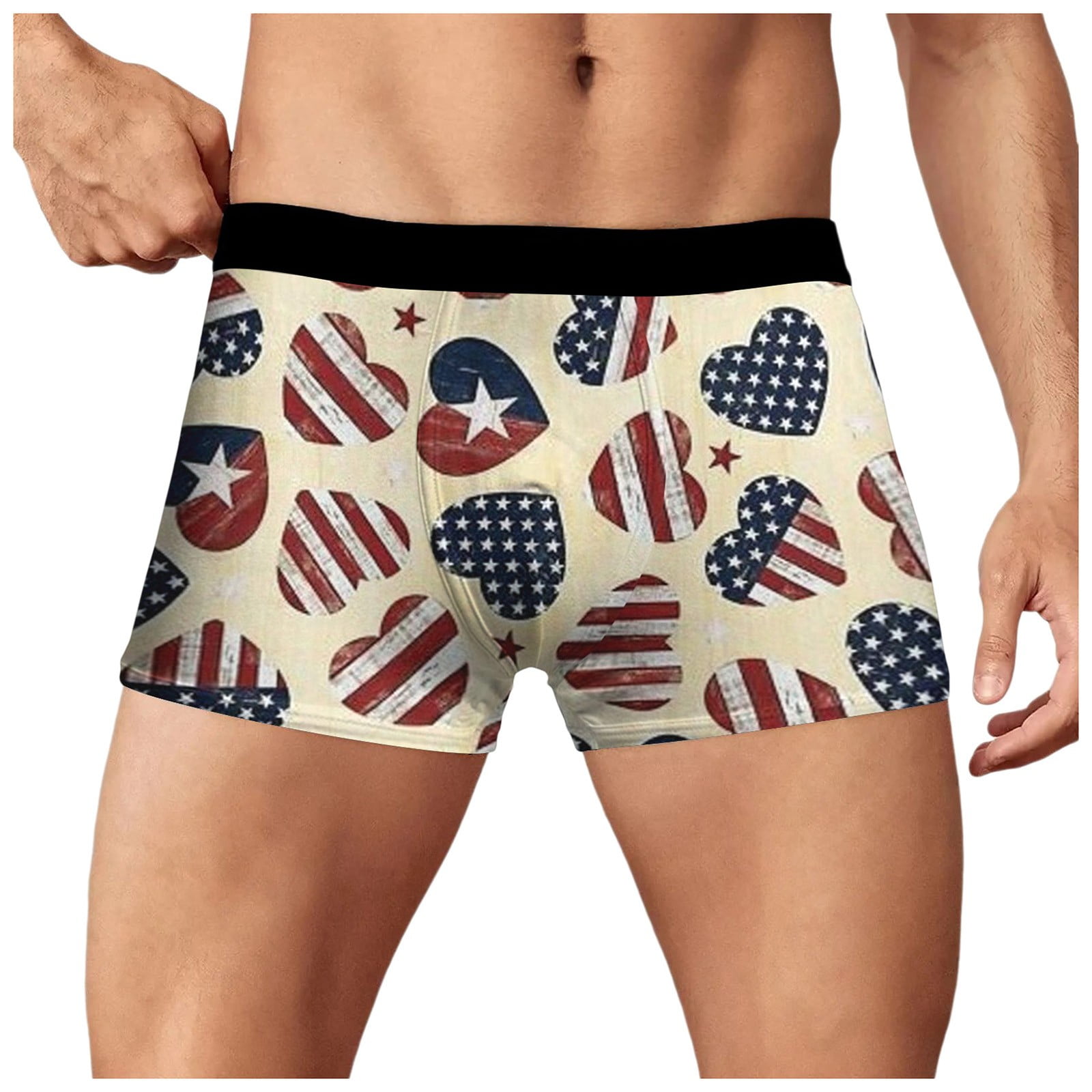 Sxcggal Mens Printed Underwear Breathable Trend Novel 3d Printed Boxers