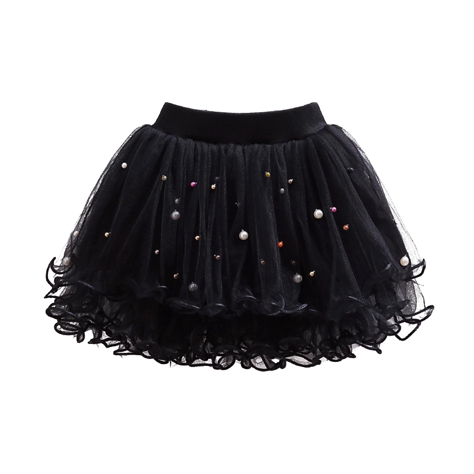 SXcggal Spring Children's Skirt Girls' Mesh Skirt Nailed Beads Children ...