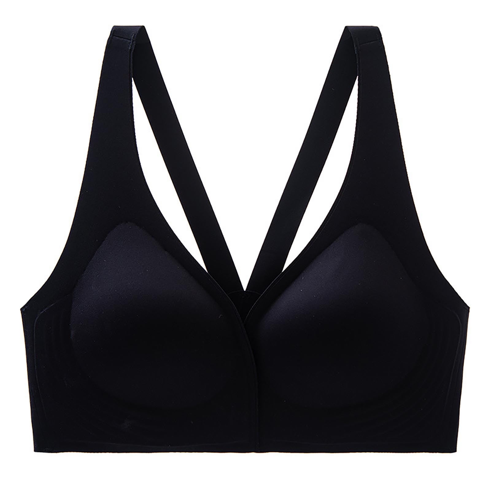 SXcggal Women's Seamless Front Closure Push Up Bra Jelly Strip Back ...