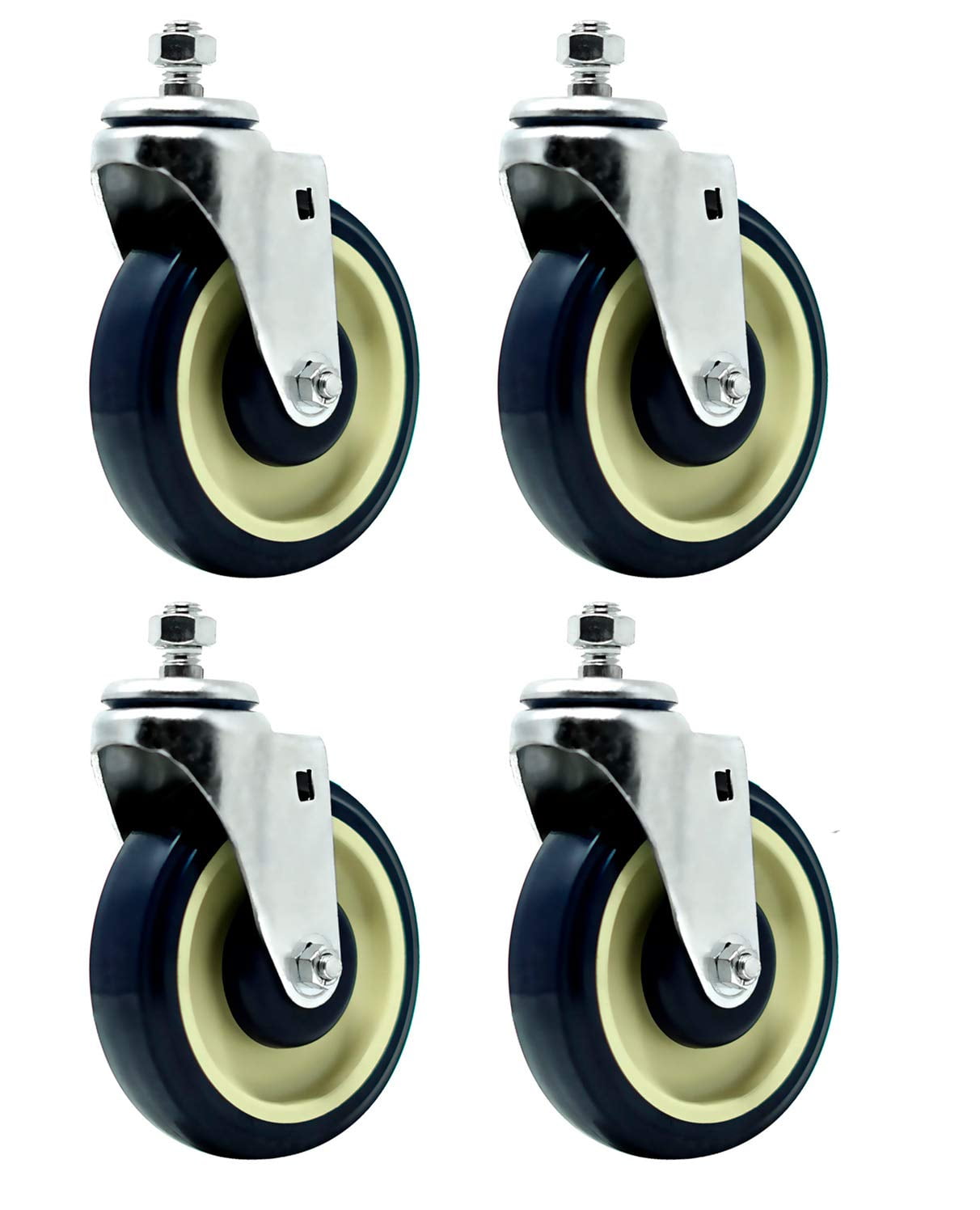SY America 5" 4 Pack Polyurethane Stepped and Full Tread Face w/Double ...
