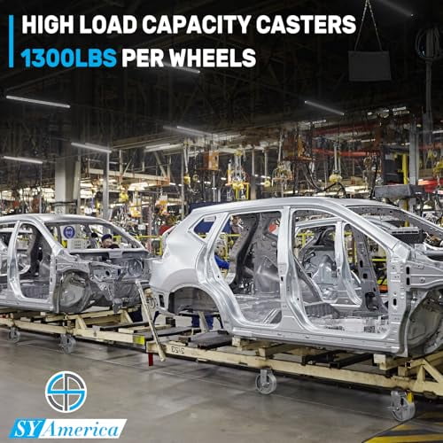 SY America 6" X 2" Cast Iron Caster Wheels,Set of 4 Heavy Duty ...