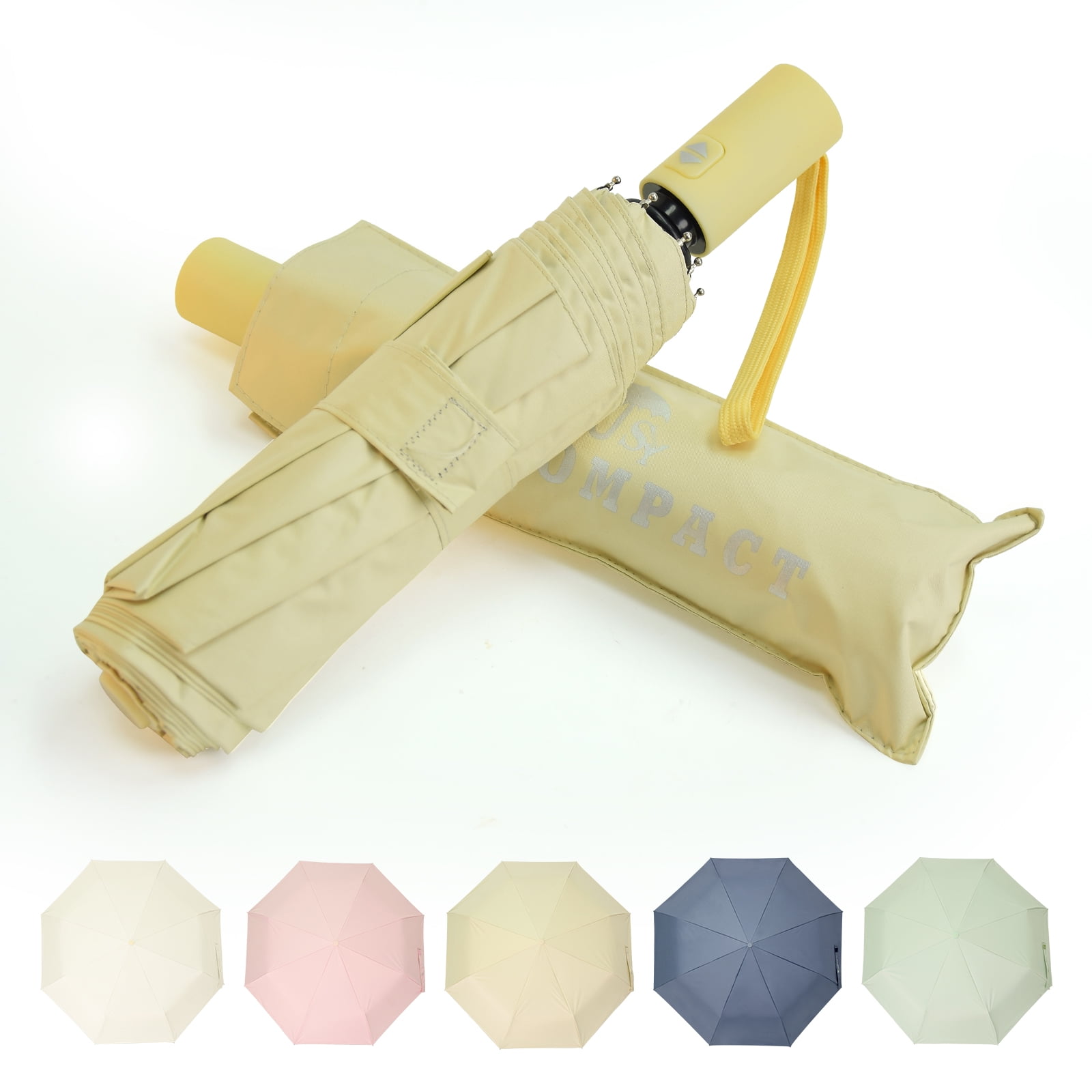 SY COMPACT Lightweight Adult Size Foldable Travel Umbrella, Automatic ...