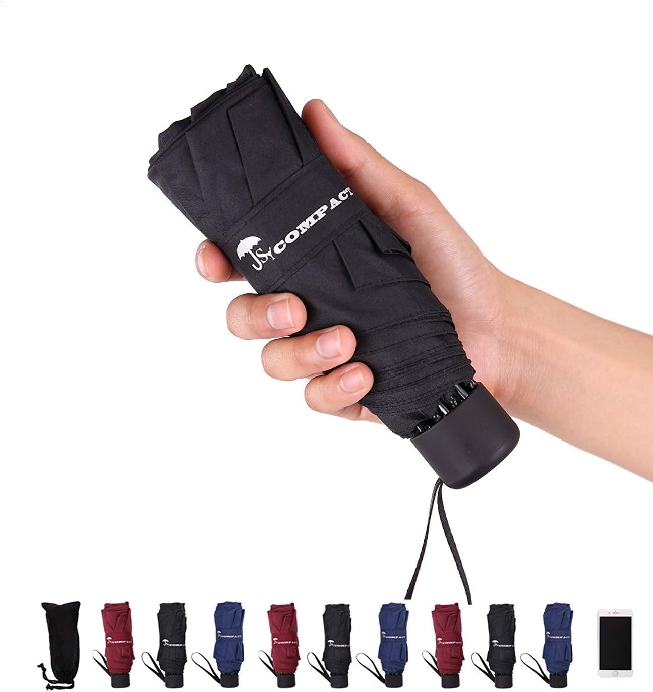 SY COMPACT Mini Pocket Collapsible Lightweight Handheld Travel Umbrella ...