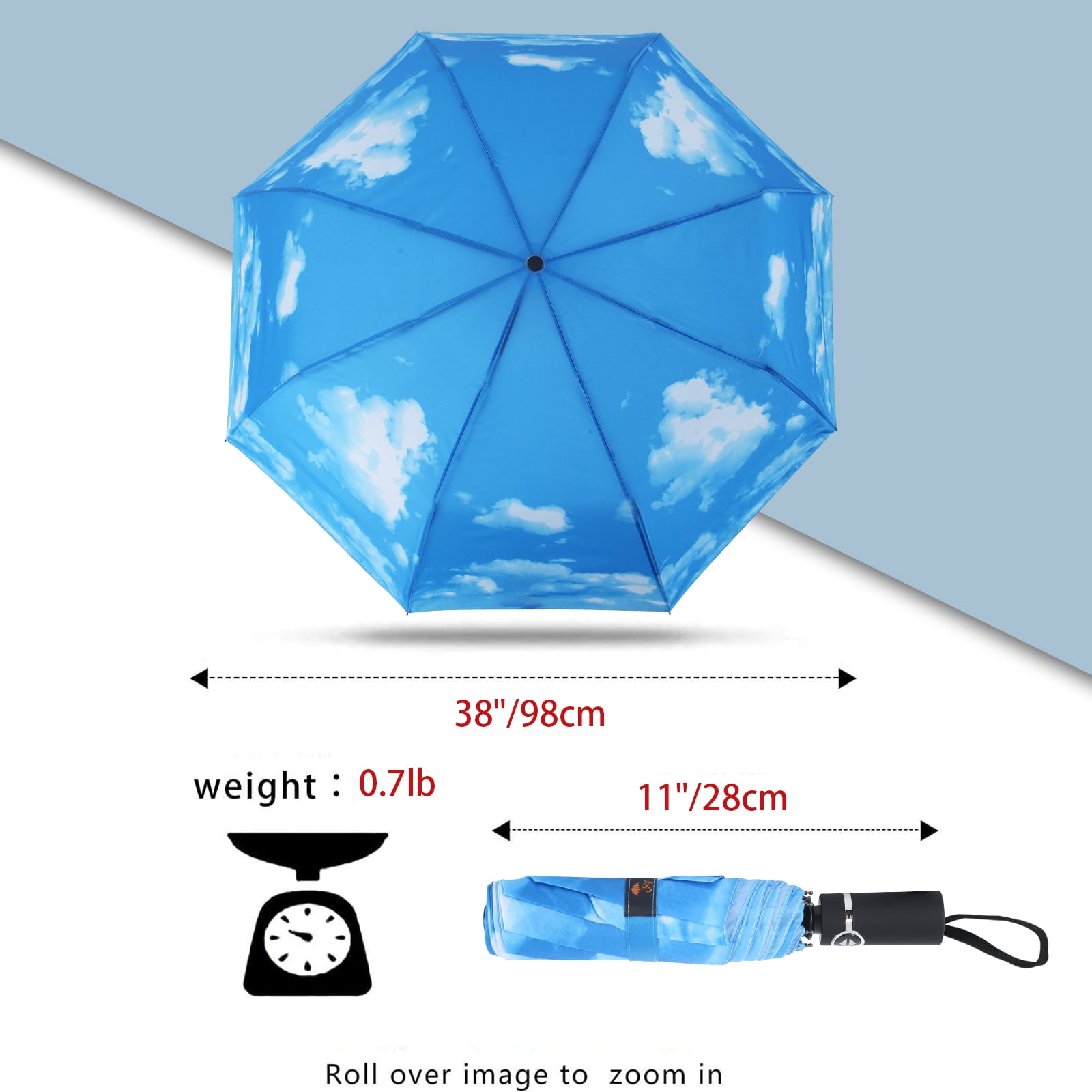 SY COMPACT Adult Foldable Travel Umbrella, Rain/Windproof, Lightweight ...