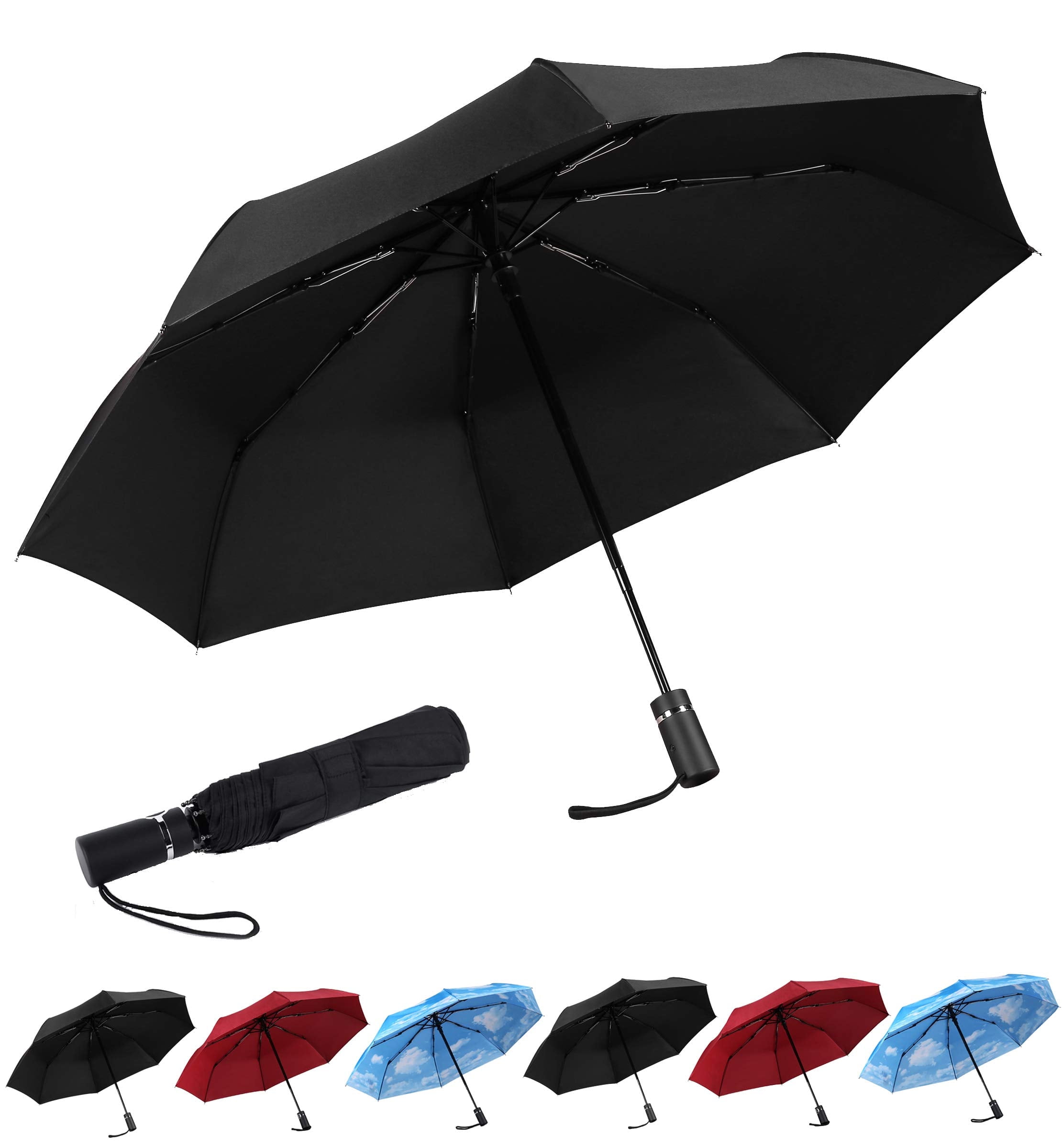 SY COMPACT Travel Umbrella Automatic Folding Compact Waterproof ...