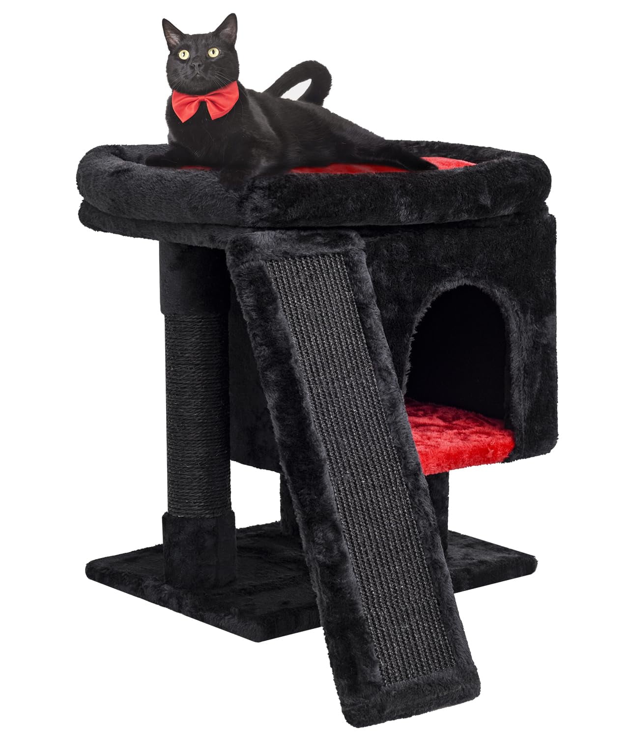 SYANDLVY Gothic Cat Tree with Coffin Bed for Indoor Cats, Cat Tower ...