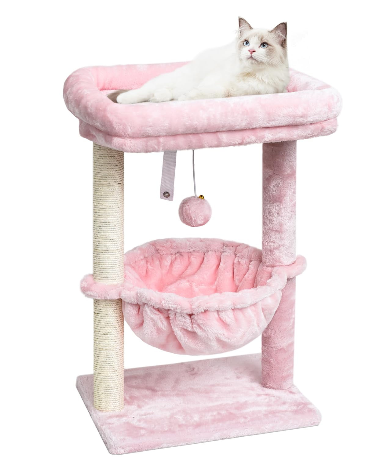 SYANDLVY Small Cat Tree for Indoor Cats, Activity Cat Tower with ...