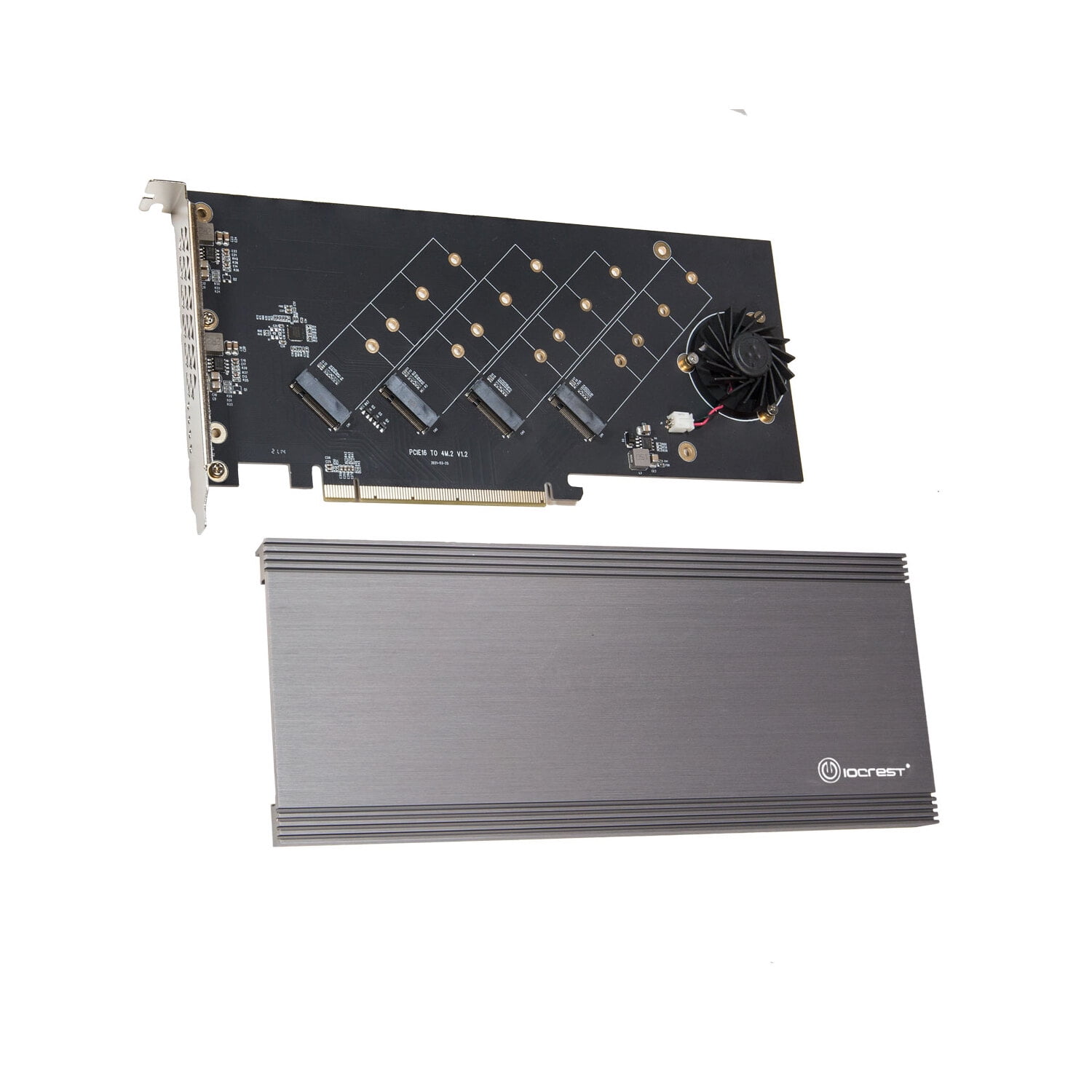 SYBA SI-PEX40162 PCI-Express 4.0 x16 PCI-Express Quad M.2 PCIe 4.0 x4 ...