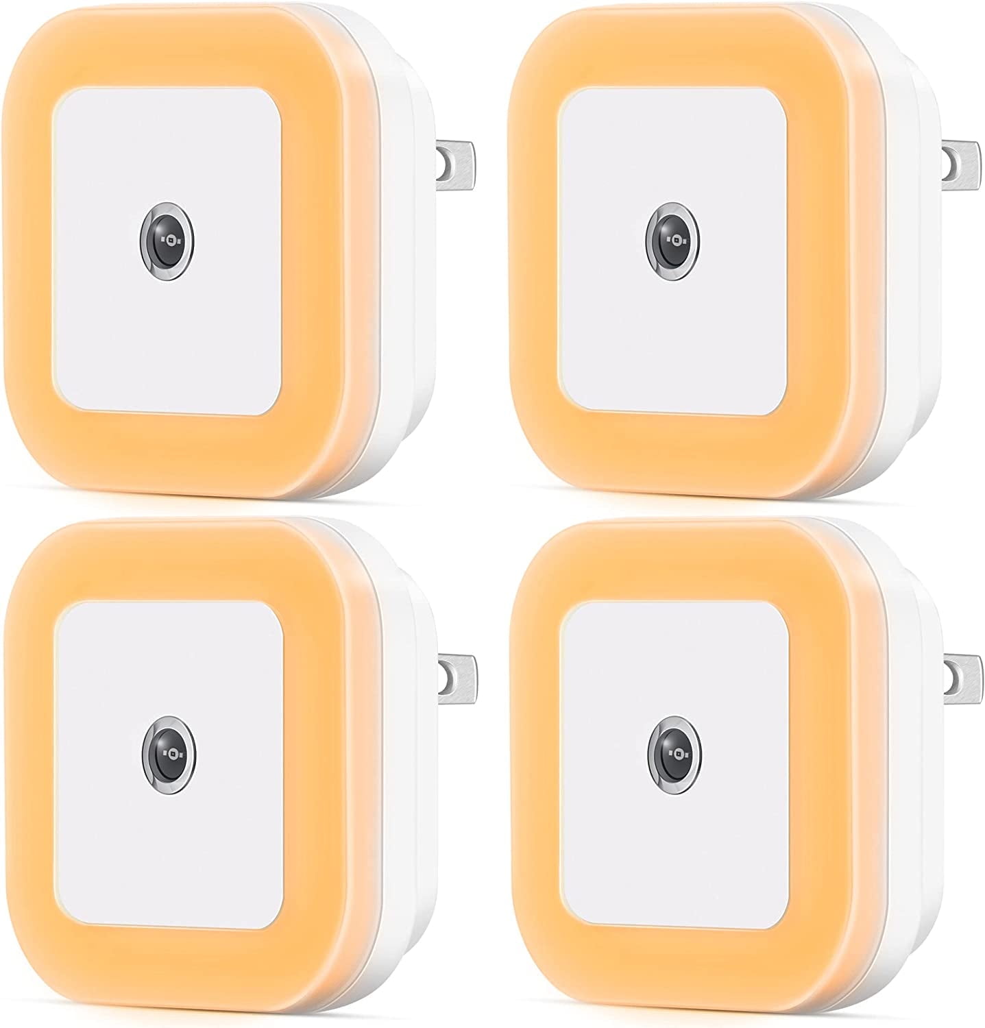 SYCEES 4 Pack Plug in Dimmable Led Night Light with Auto Dusk to Dawn ...