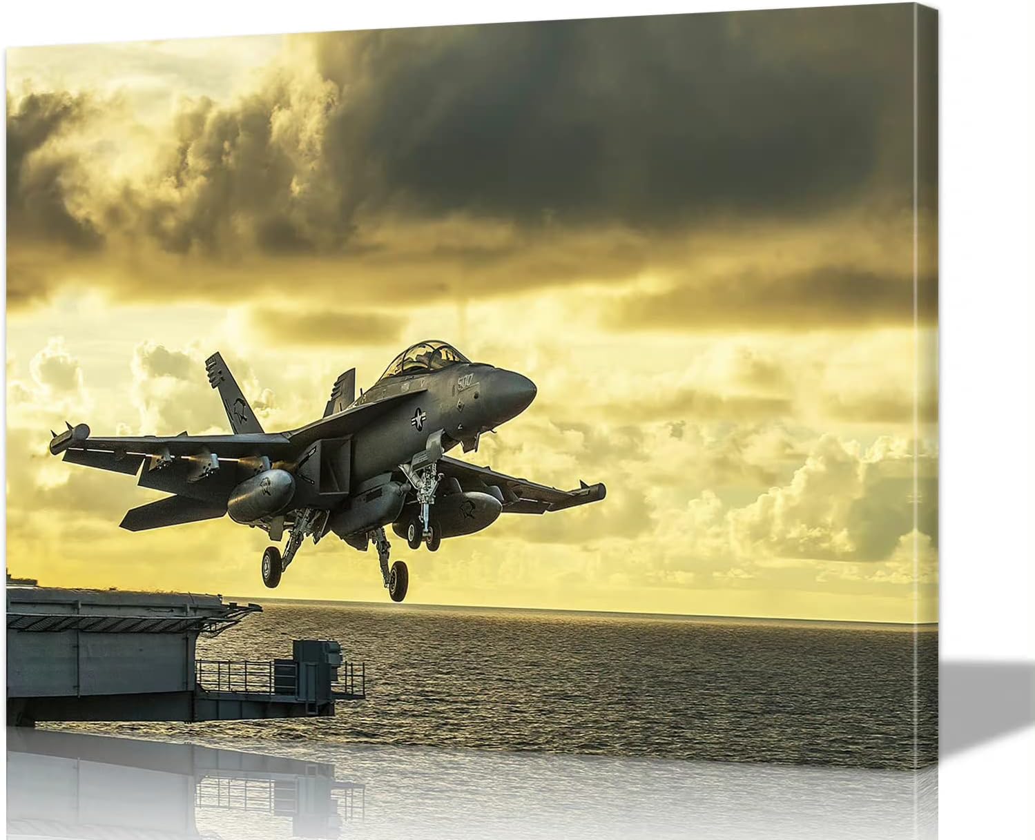 SYDposter Airplane Decor F/A-18 Strike Fighter Aviation Art Military ...
