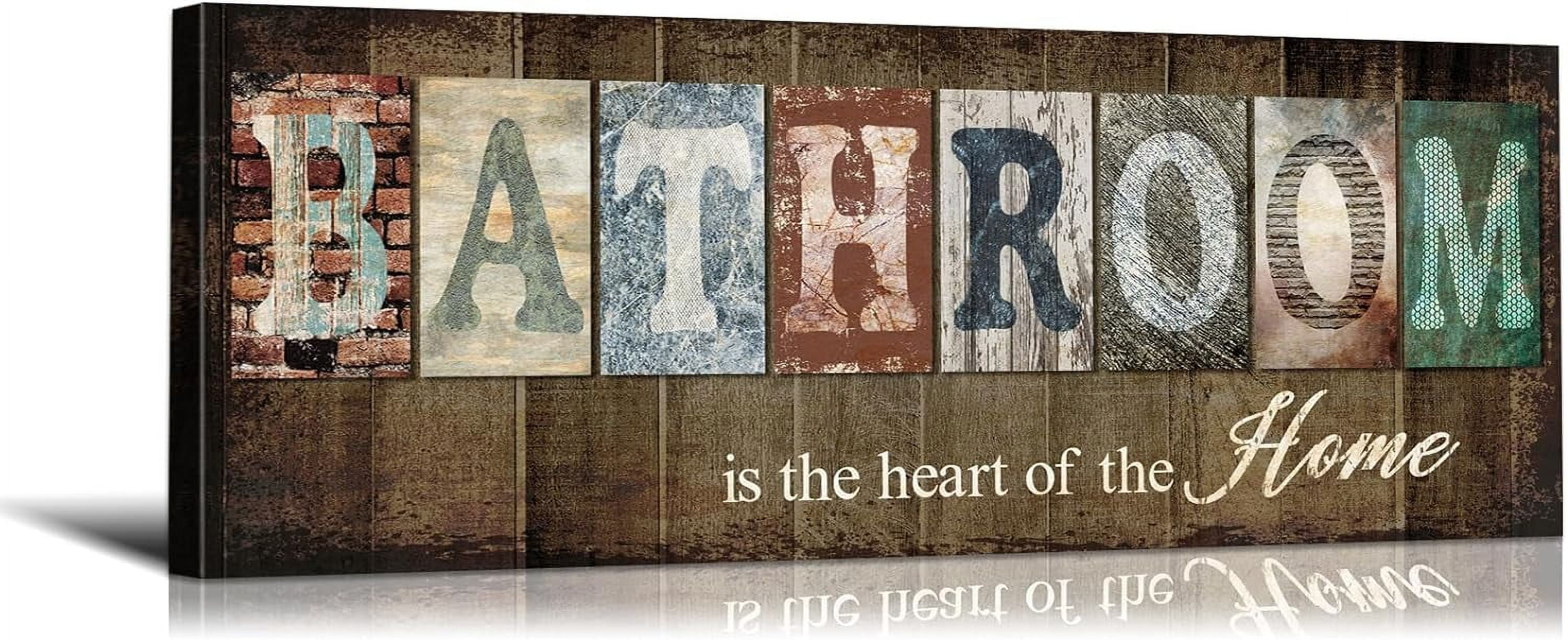 SYDposter Bathroom Wall Decor Inspirational Quotes Farmhouse Bathroom ...