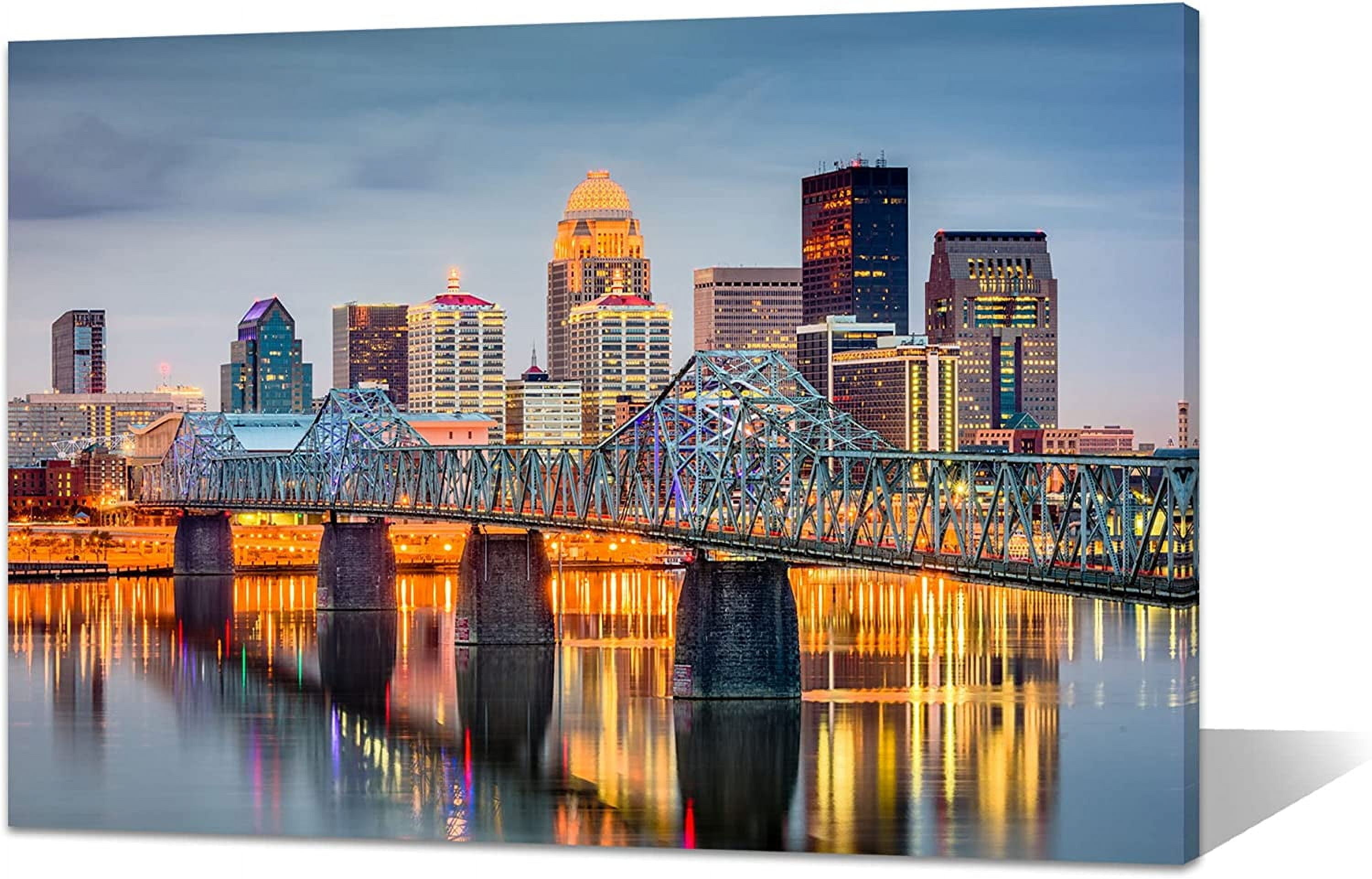 SYDposter Downtown Louisville in Kentucky Wall Art, Unframed Prints ...