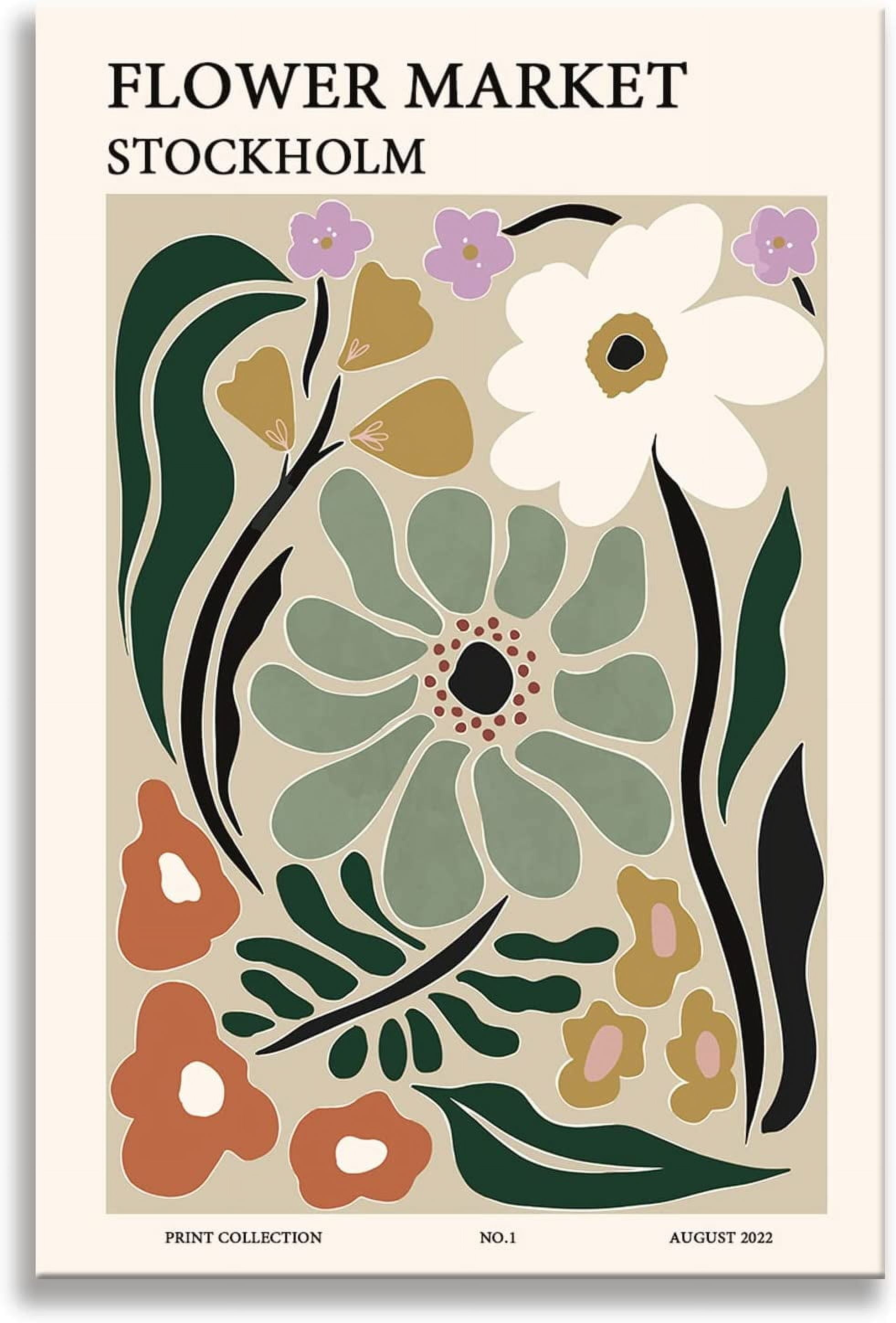 SYDposter Flower Market poster Botanical Decor Flower poster Vintage ...