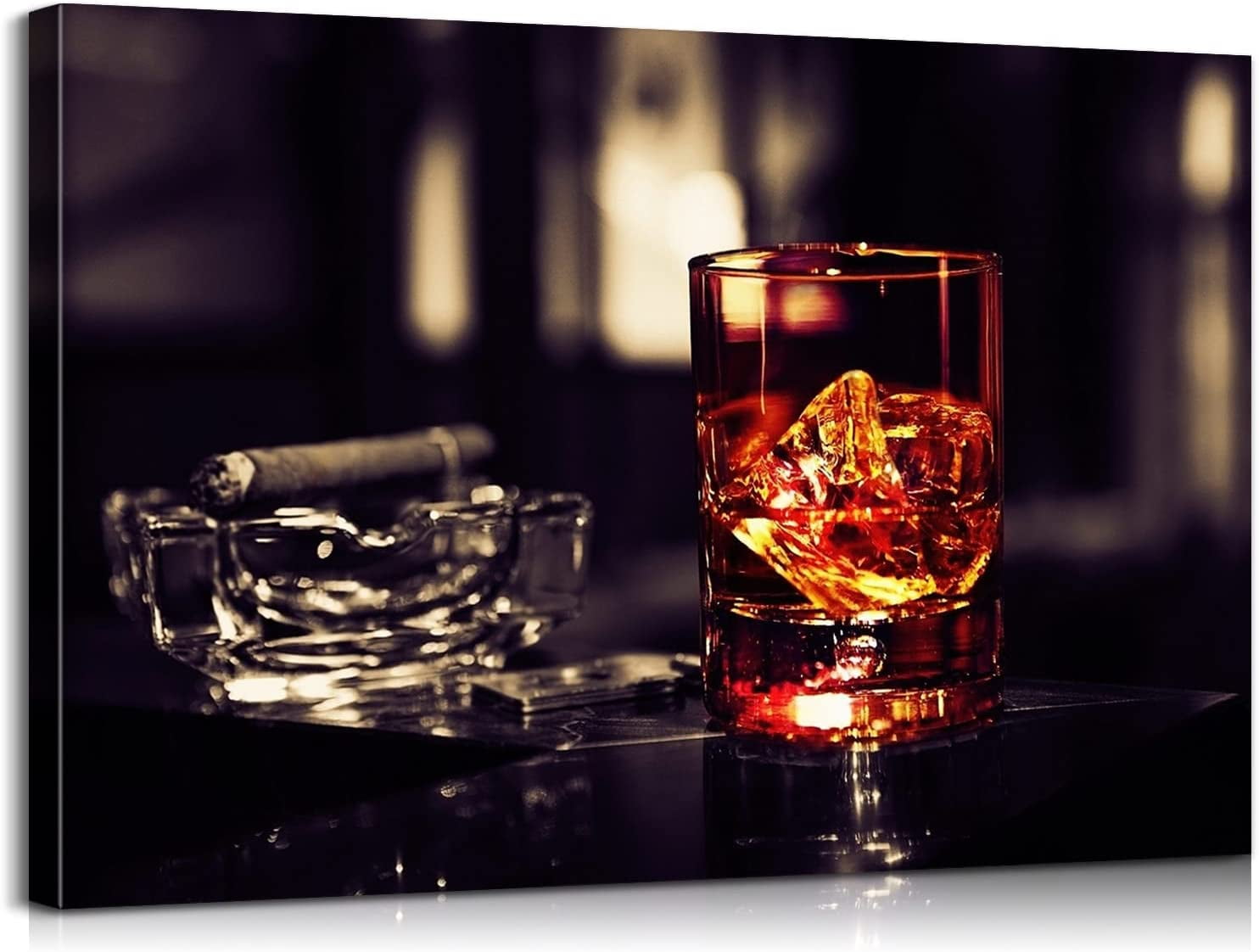 SYDposter Home Bar Decor Cigar Whiskey Decor Wine Themed Kitchen Decor ...