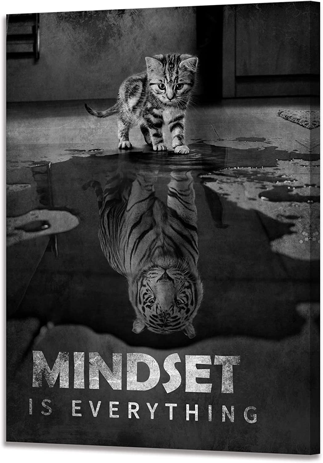 SYDposter Inspirational Canvas Prints Cat Tiger Wall Art Mindset ...
