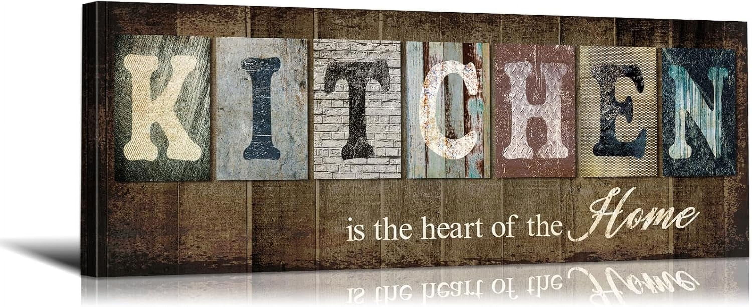 SYDposter Kitchen Wall Decor Rustic Kitchen Wall Decor Inspirational ...