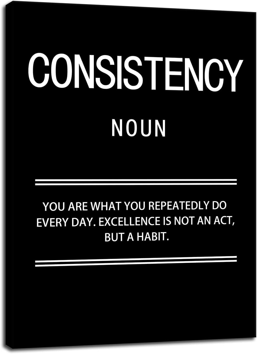 SYDposter Motivational Poster Consistency Noun Inspirational Canvas ...