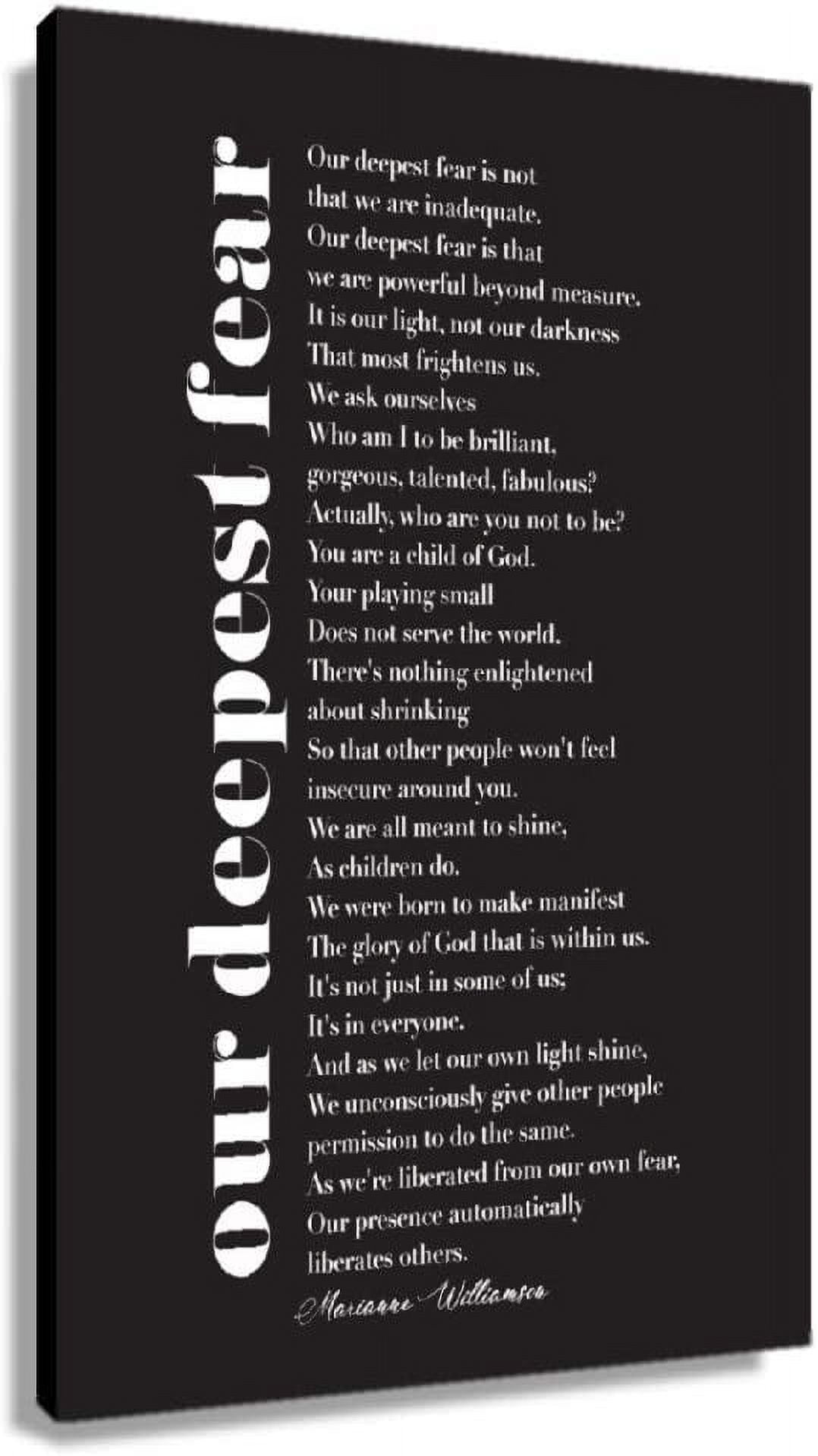 SYDposter Our Deepest Fear Wall Art For Office Artwork Wall Decor ...