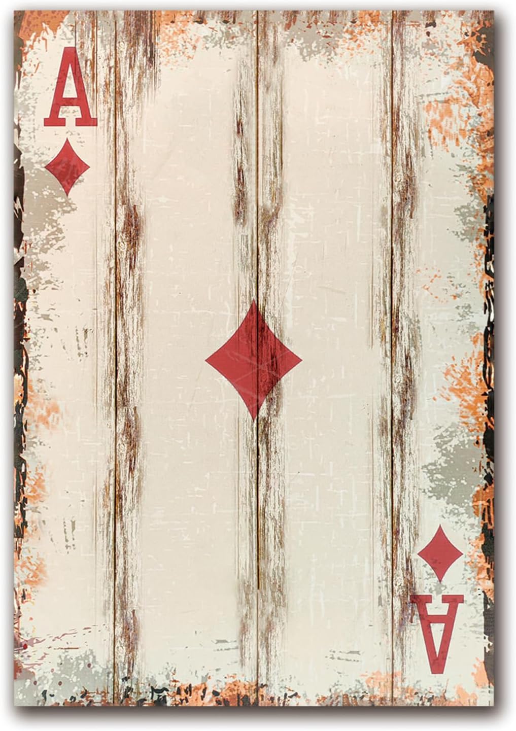 SYDposter Poker Canvas Wall Art Print Ace of Dianmonds Game Room Wall ...