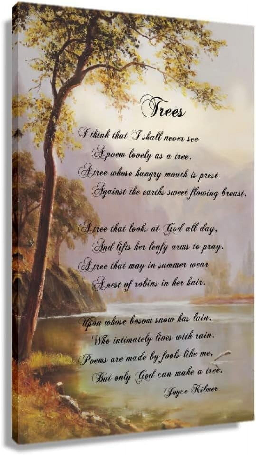 SYDposter Trees Art Posters Office Decor Poem Canvas Inspirational Wall ...
