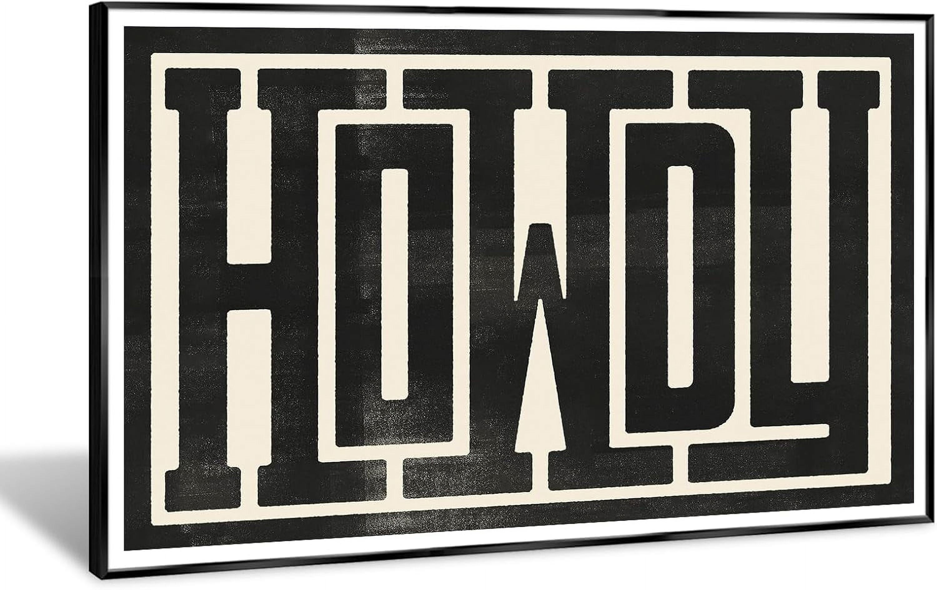 SYDposter Vintage Funky Wall Art Howdy Poster Southwestern Country ...