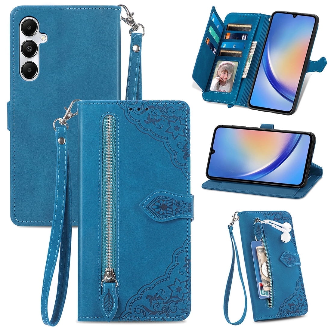SYITOOCK Phone Case for Samsung Galaxy A35 5G, Shockproof PU Leather ...