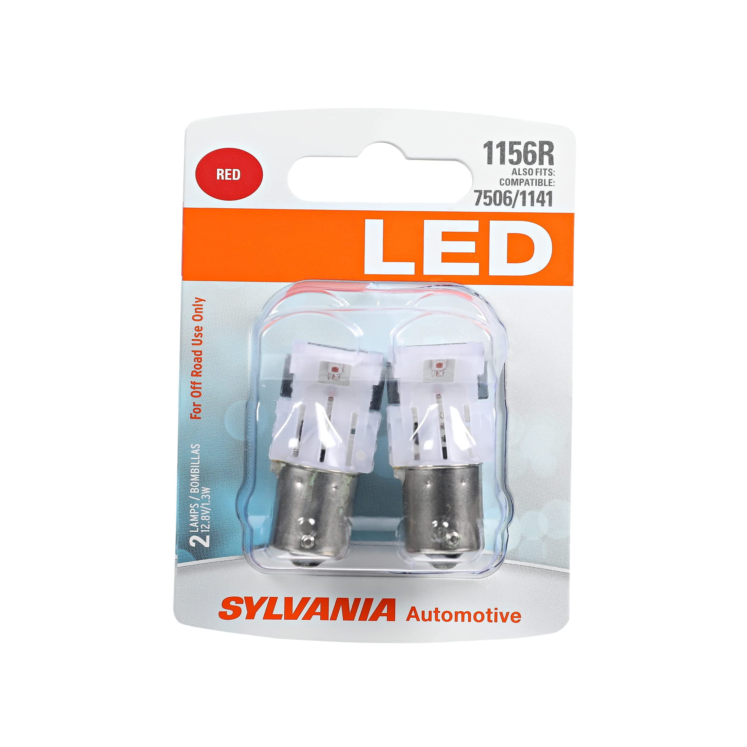 SYLVANIA - 1156 LED Red Mini Bulb - Bright LED Bulb, Ideal for Stop and Tail Lights (Contains 2 ...