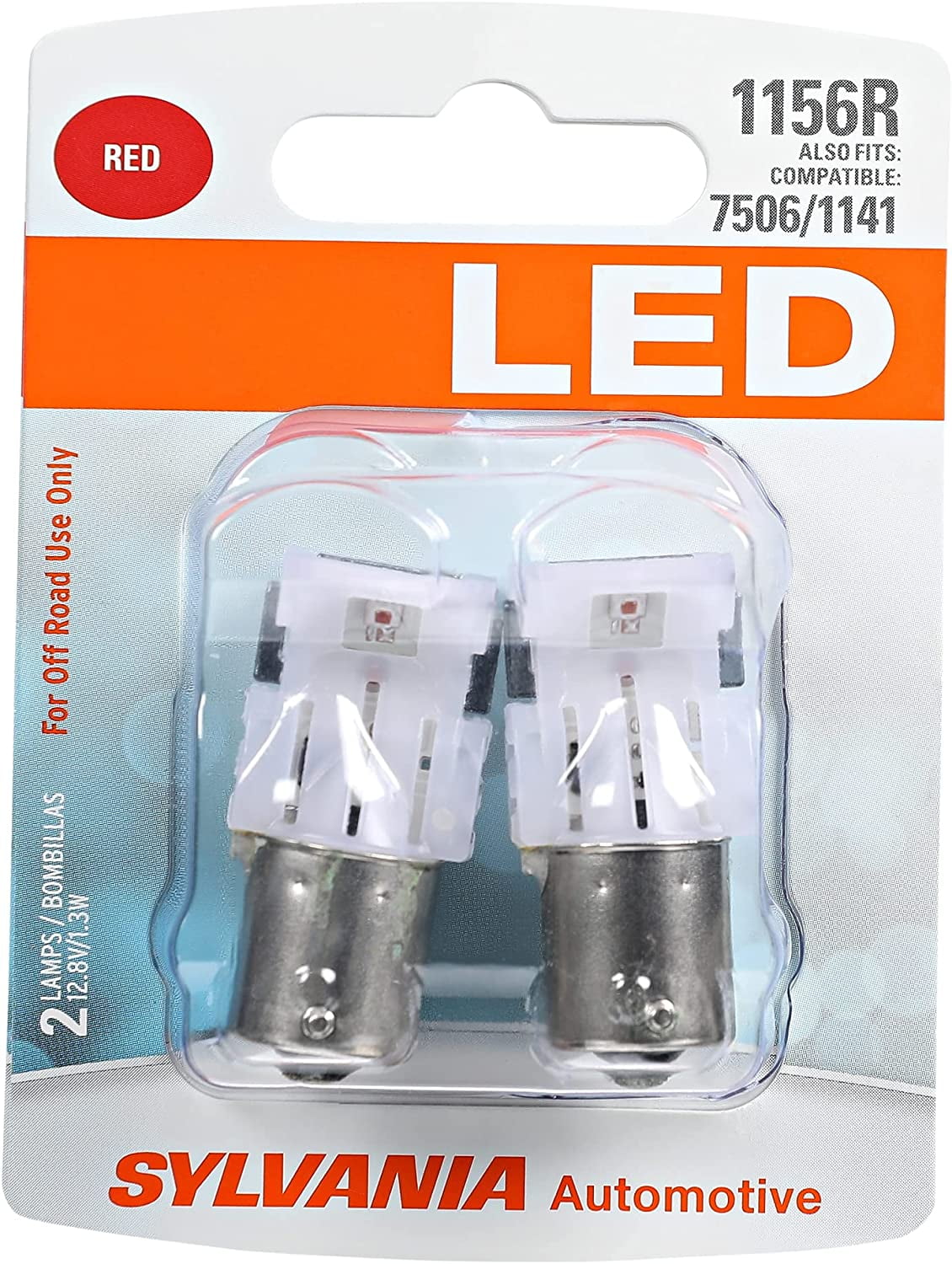 SYLVANIA - 1156 LED Red Mini Bulb - Bright LED Bulb, Ideal for Stop and ...