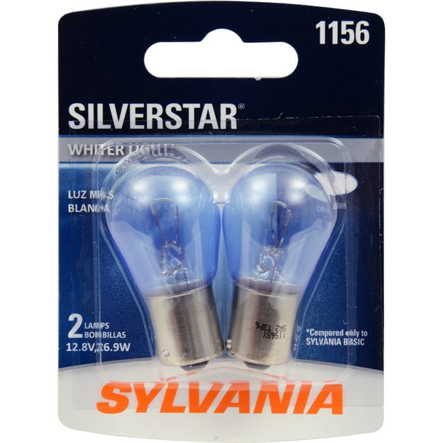 Sylvania 1156 SilverStar Mini Bulb, 2 pack, Compatible with Multiple Cars - Walmart.com