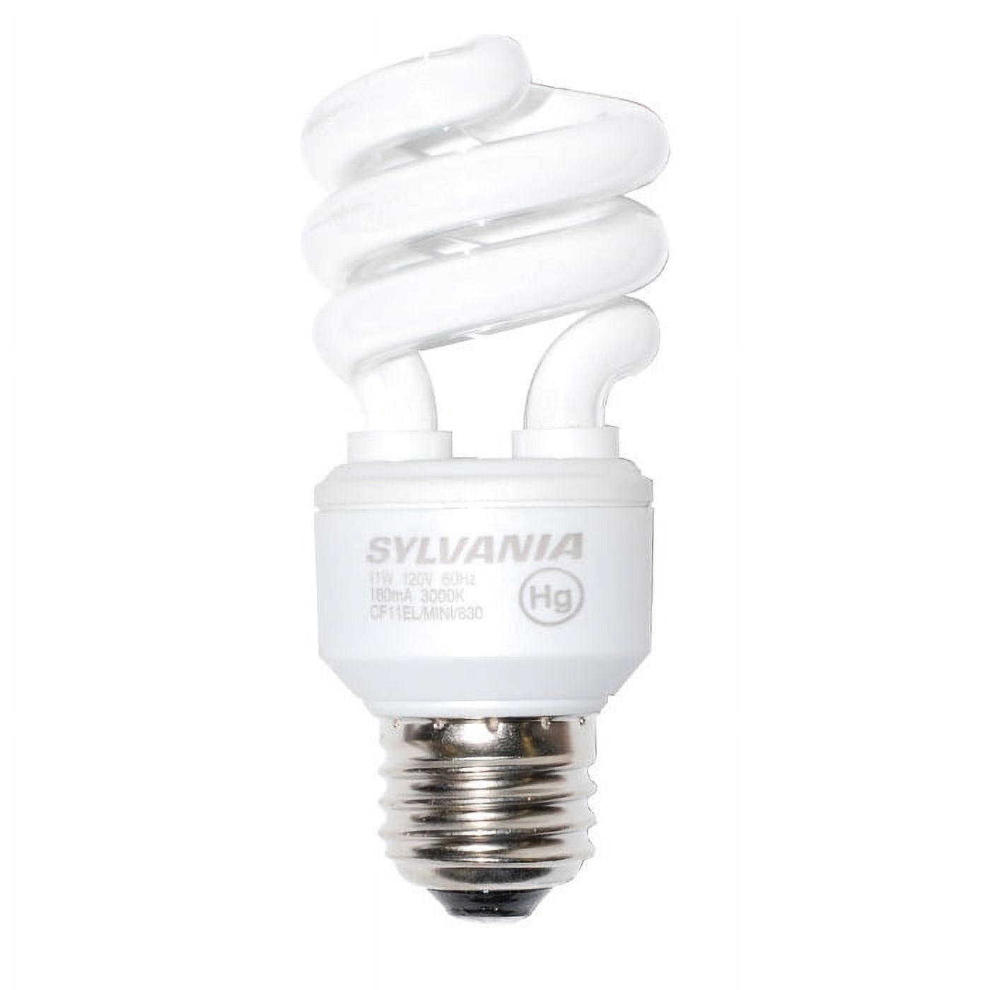 SYLVANIA 11w 120v Compact Fluorescent Medium Base Mini Twist ...