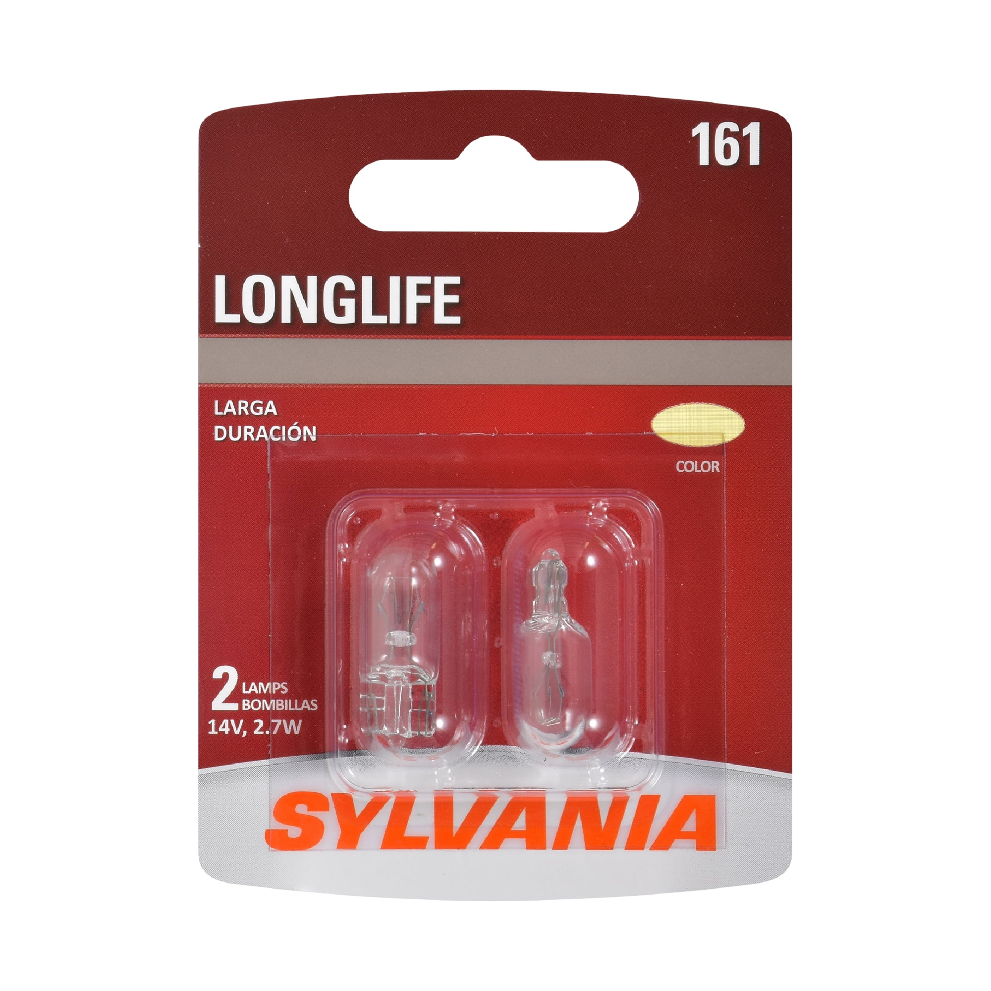 SYLVANIA 161 Long Life Mini Bulb, 2 Pack - Walmart.com