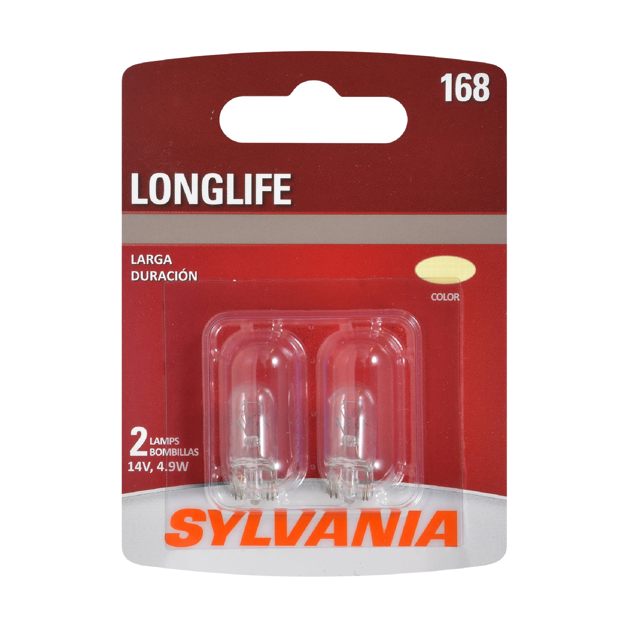 SYLVANIA 168 Long Life Mini Bulb, 2 Pack - Walmart.com