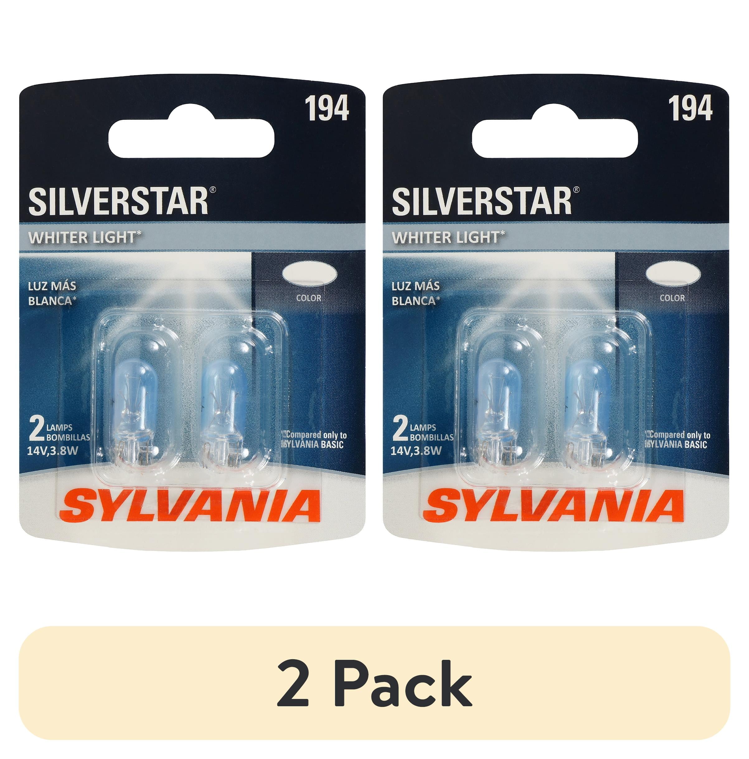 (2 pack) SYLVANIA 194 SilverStar Mini Bulb, 2 Pack - Walmart.com