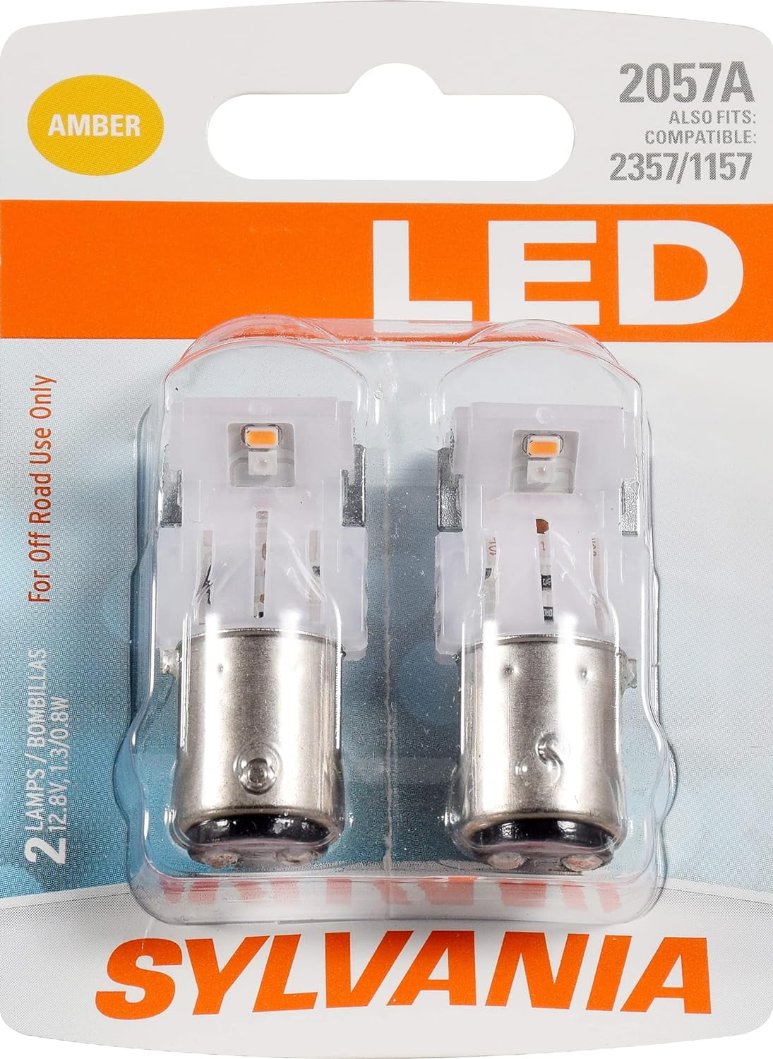SYLVANIA - 2057 LED Amber Mini Bulb - Bright LED Bulb, Ideal for Park ...