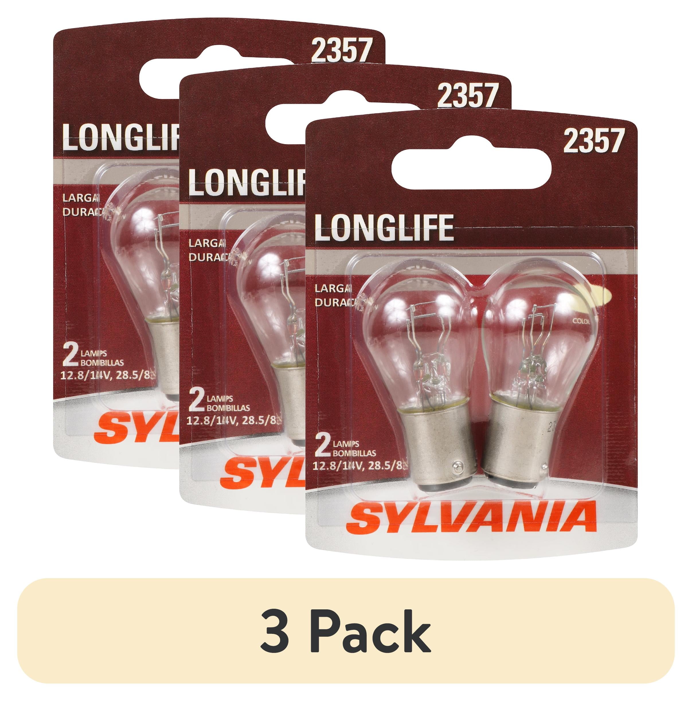 (3 pack) Sylvania 2357 Long Life Mini Bulb, 2 Pack, Compatible with Multiple Cars - Walmart.com