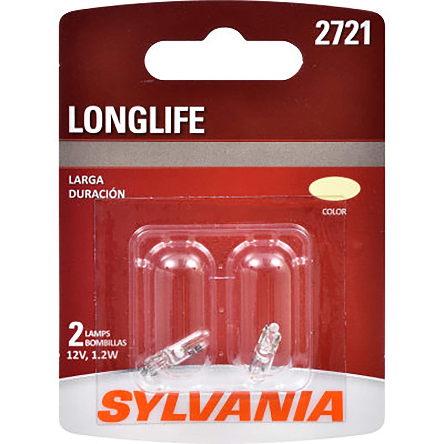 SYLVANIA - 2721 Long DHF10 Life Miniature - Bulb, Ideal for Interior ...
