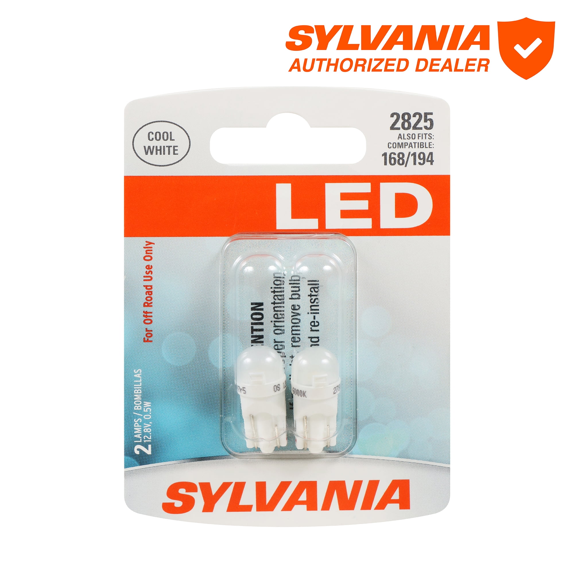 Sylvania 2825 WHITE SYL LED Mini Bulb, 2 Pack, Compatible with Multiple Cars - Walmart.com