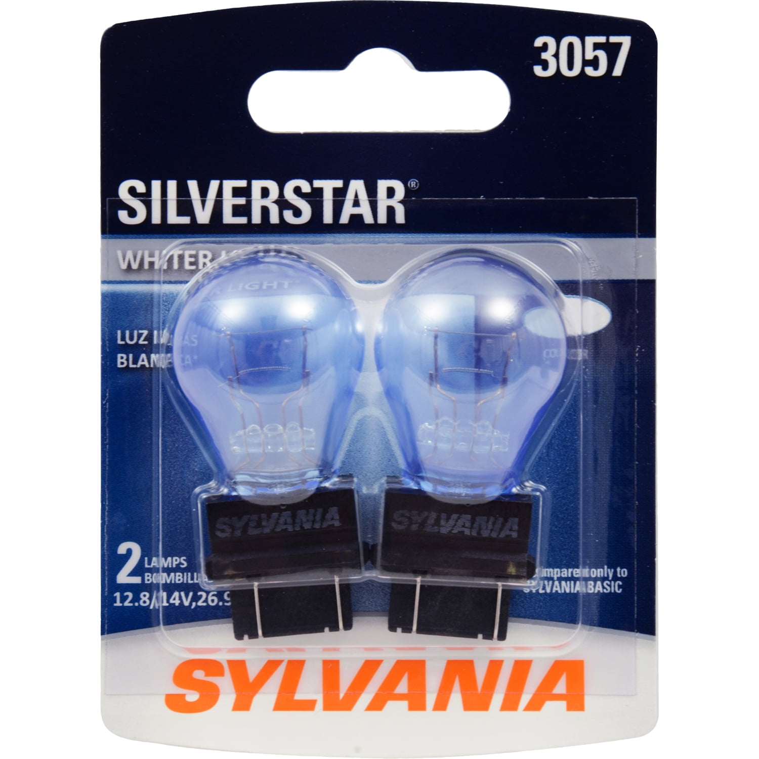 Sylvania 3057 SilverStar Mini Bulb, 2 pack, Compatible with Multiple Cars - Walmart.com