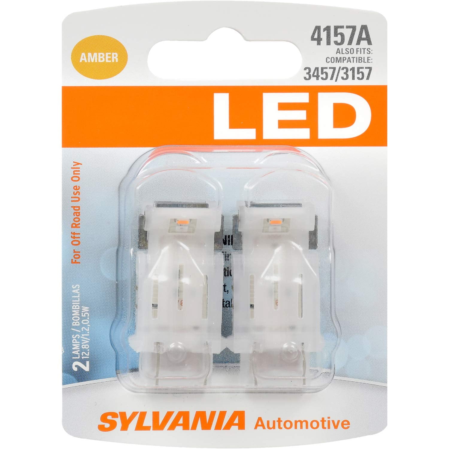 SYLVANIA - 4157 LED Amber Mini Bulb - Bright LED Bulb, Ideal for Park ...