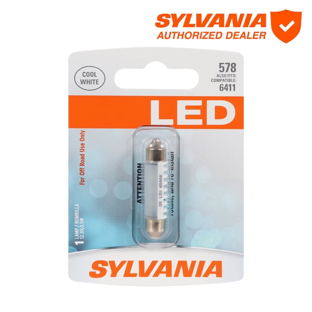 Sylvania 578 WHITE SYL LED Mini Bulb, 1 Pack, Compatible with Multiple ...