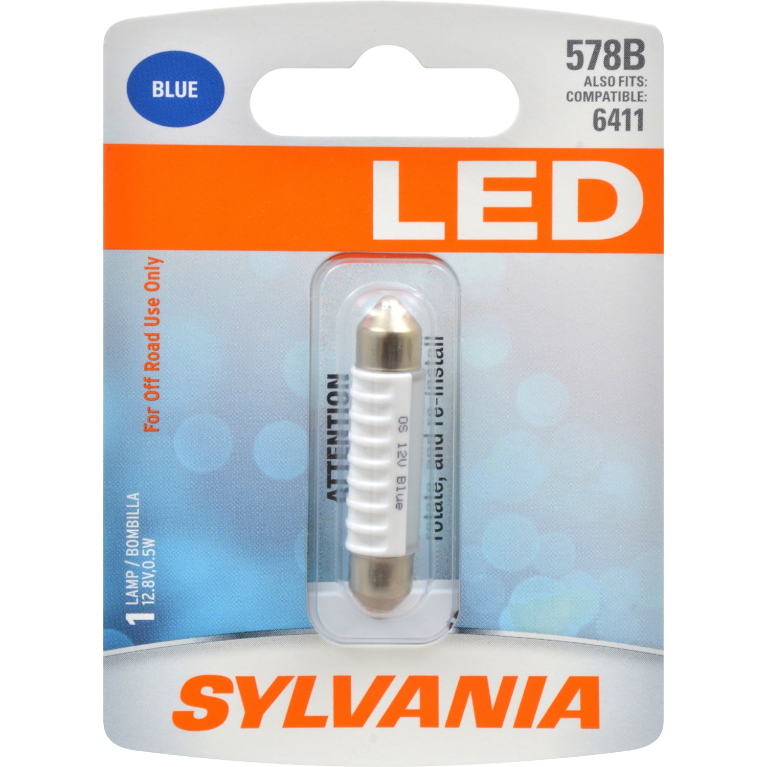 Sylvania 578B BLUE SYL LED Mini Bulb, 1 pack, Compatible with Multiple ...
