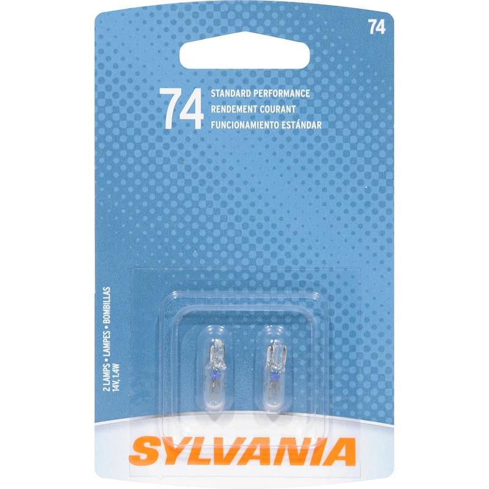 SYLVANIA 74 Basic Miniature Bulb, (Pack of 2) - Walmart.com