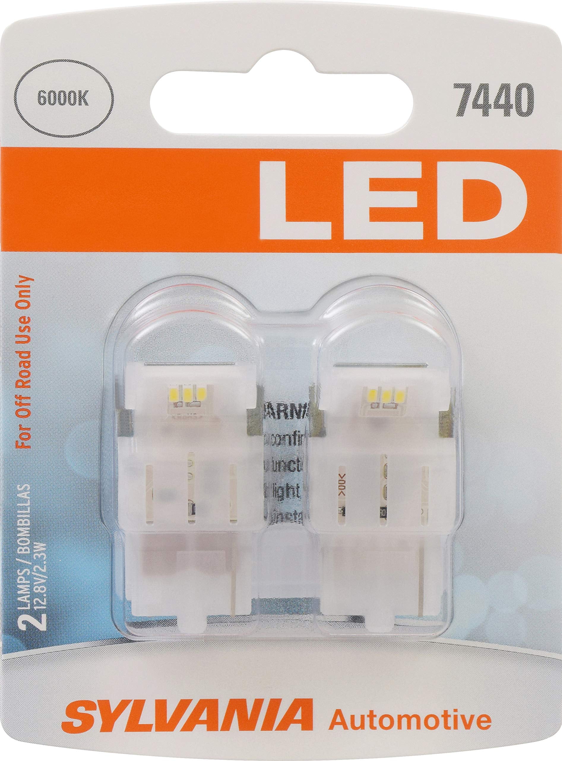 SYLVANIA - 7440 T20 YPF5 LED White Mini Bulb - Bright LED Bulb, Ideal ...