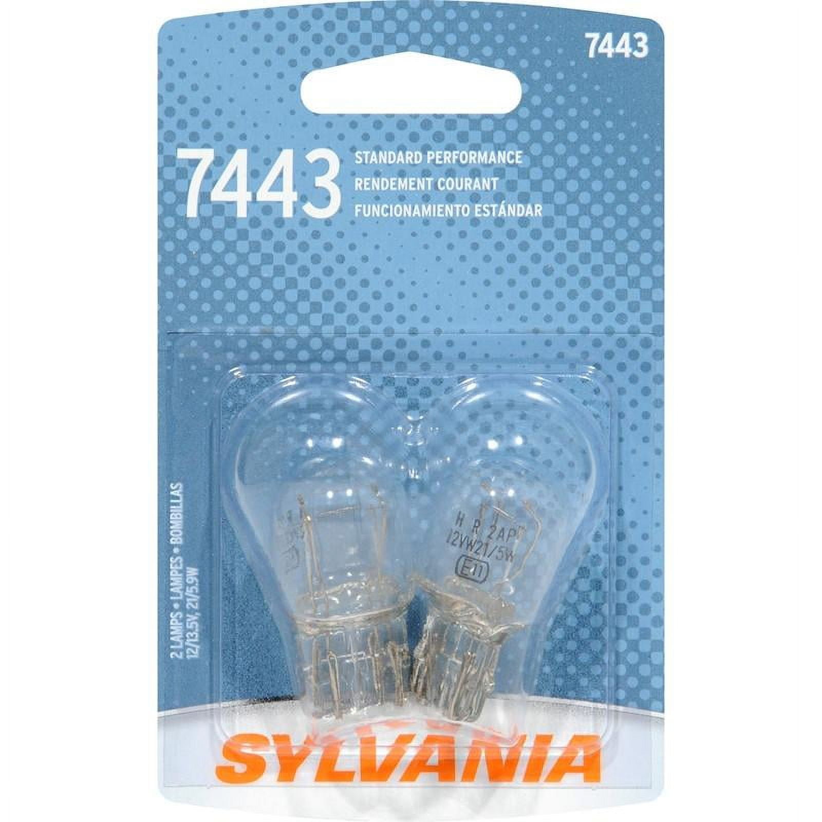 SYLVANIA 7443 Basic Miniature Bulb, (Pack of 2) - Walmart.com