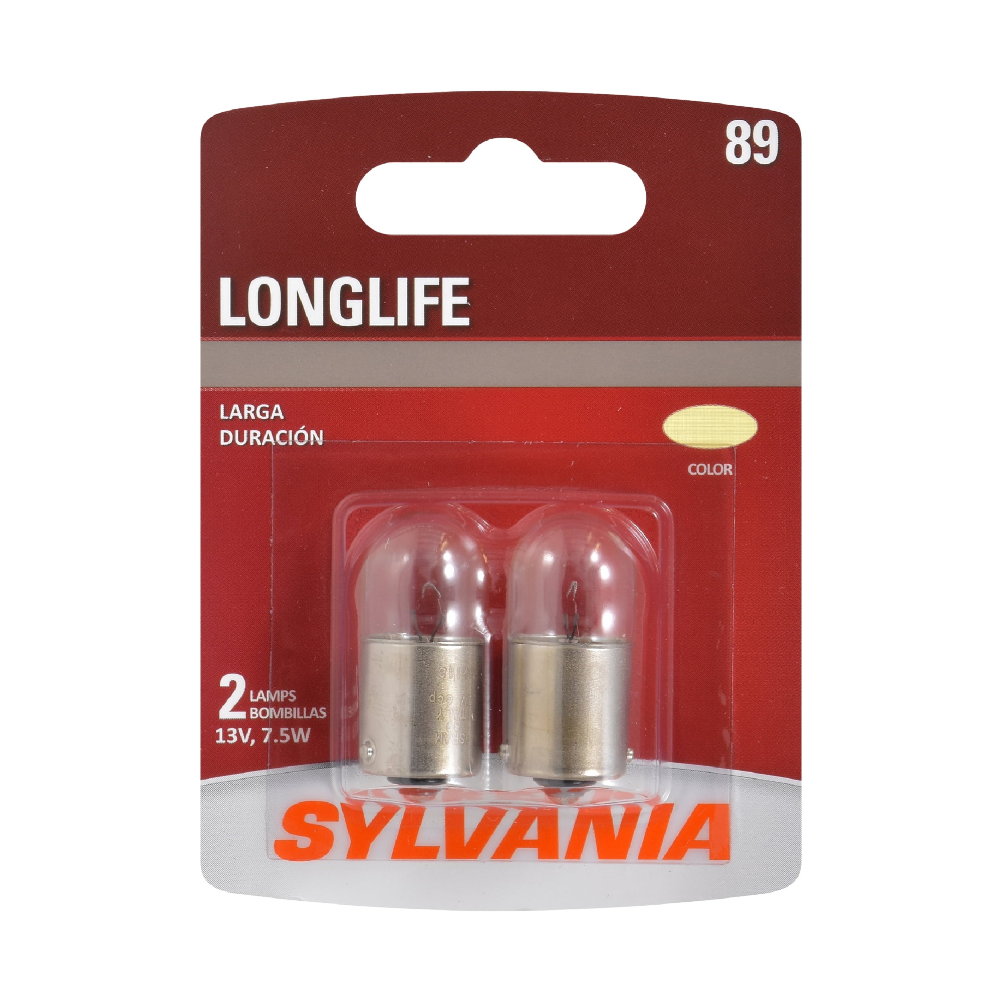 SYLVANIA 89 Long Life Mini Bulb, 2 Pack - Walmart.com