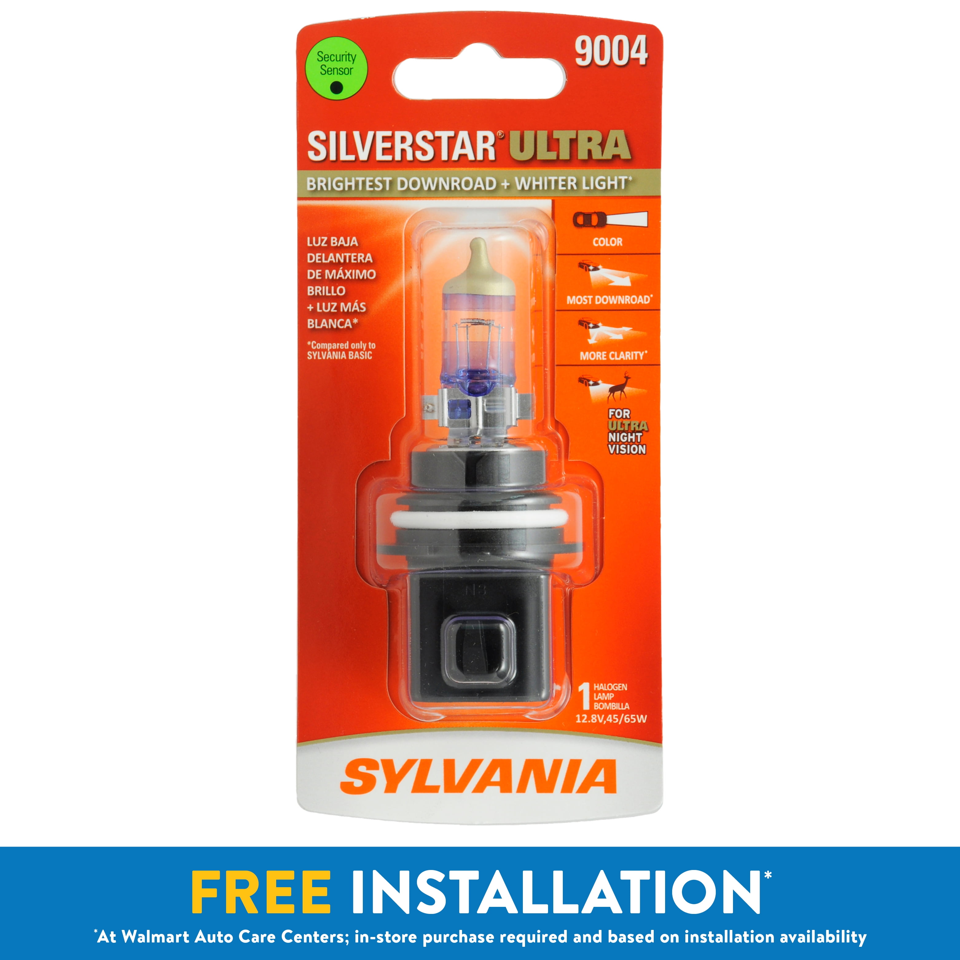 SYLVANIA 9004 SilverStar ULTRA Halogen Headlight Bulb, 1 Pack - Walmart.com