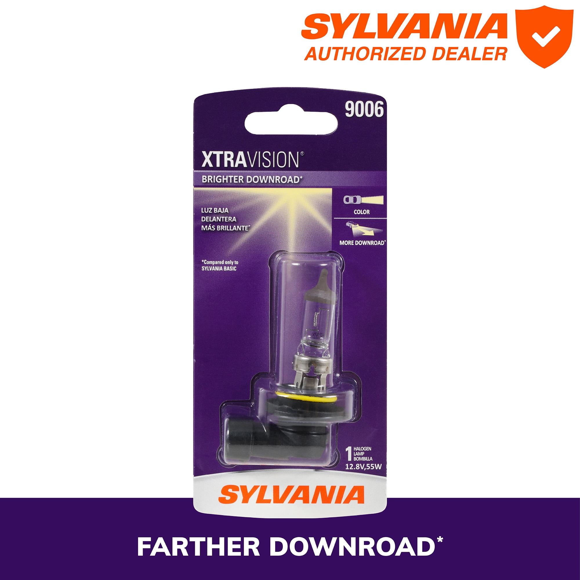 SYLVANIA 9006 XtraVision Halogen Headlight Bulb, 1 Pack - Walmart.com