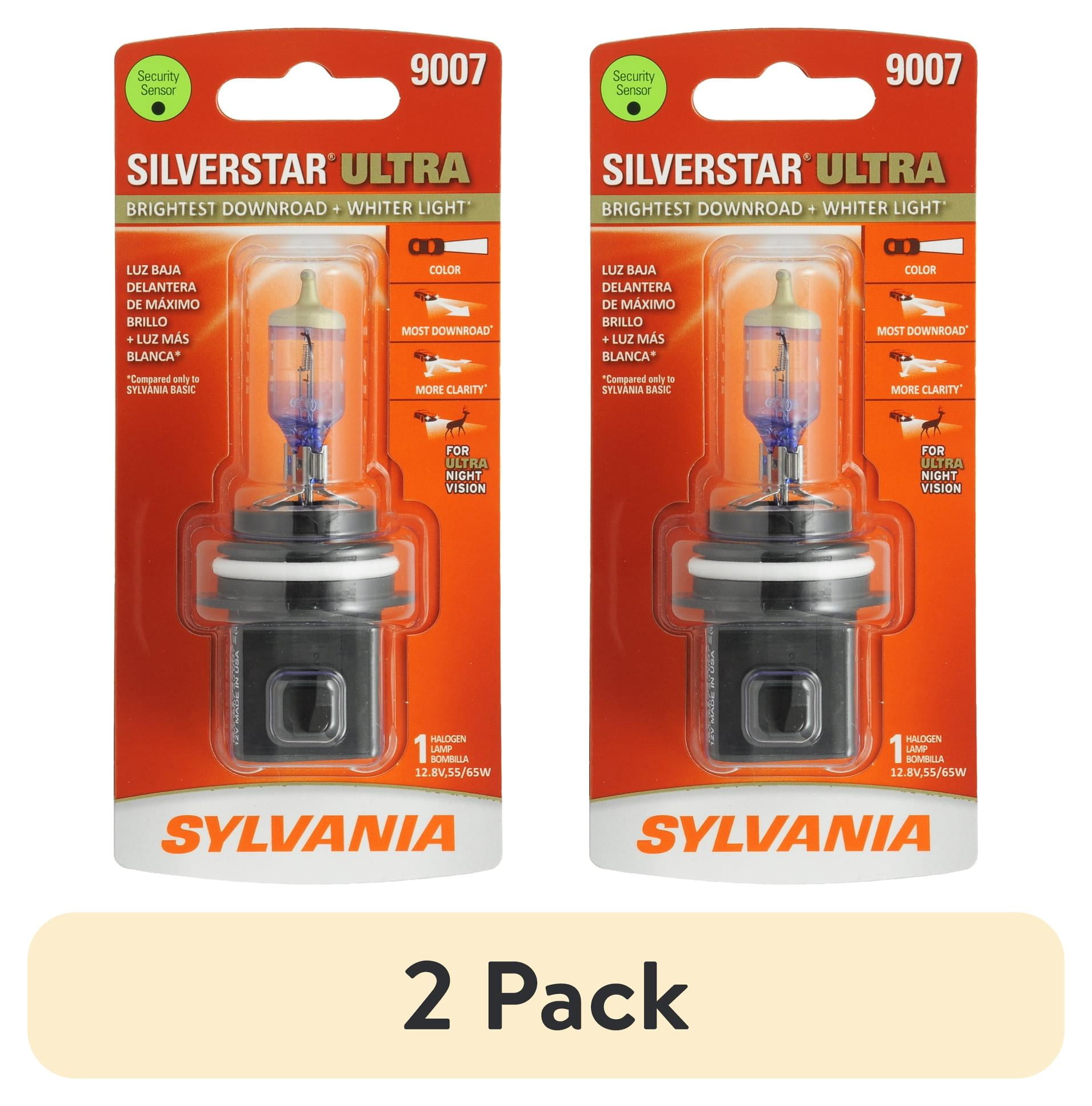 (2 pack) SYLVANIA 9007 SilverStar ULTRA Halogen Headlight Bulb, 1 Pack - Walmart.com